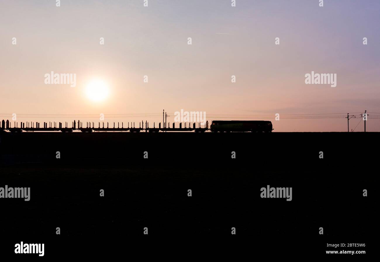 Colas Rail Freight class 60 diesel locomotive 60095 on the electrified ...