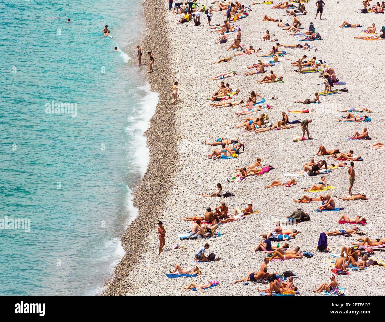 Bathers on the beach hi-res stock photography and images - Alamy