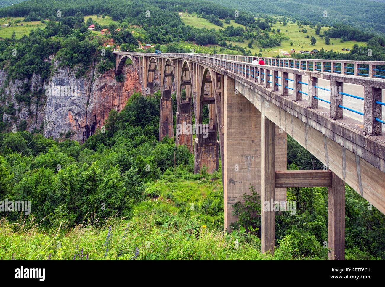 Montenegro. Durmitor National Park. The Tara Bridge crossing the Tara ...