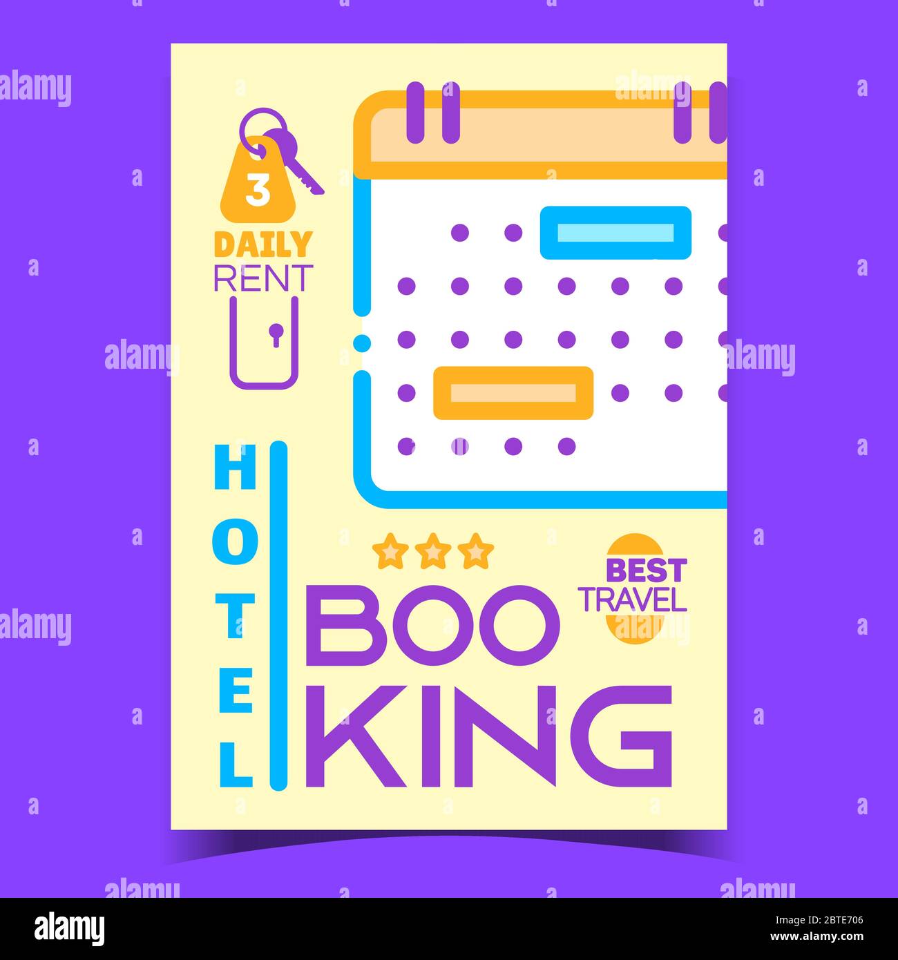 Hotel Booking Creative Promotional Poster Vector Stock Vector Image ...