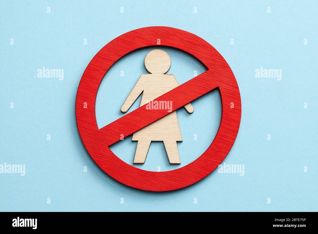 Women are forbidden. Female prohibition sign. No girls Stock Photo - Alamy
