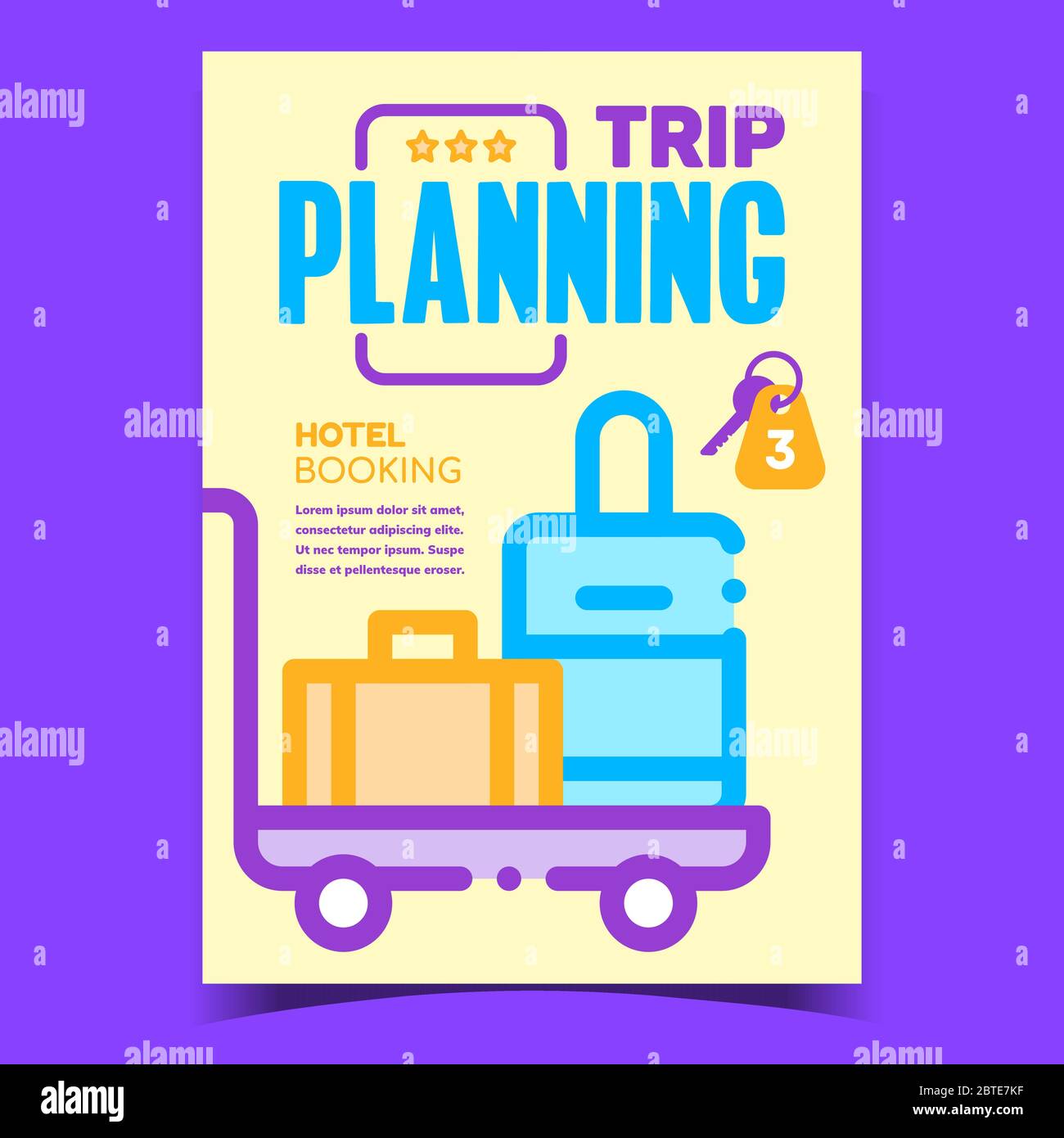 Trip And Travel Planning Creative Poster Vector Stock Vector Image ...