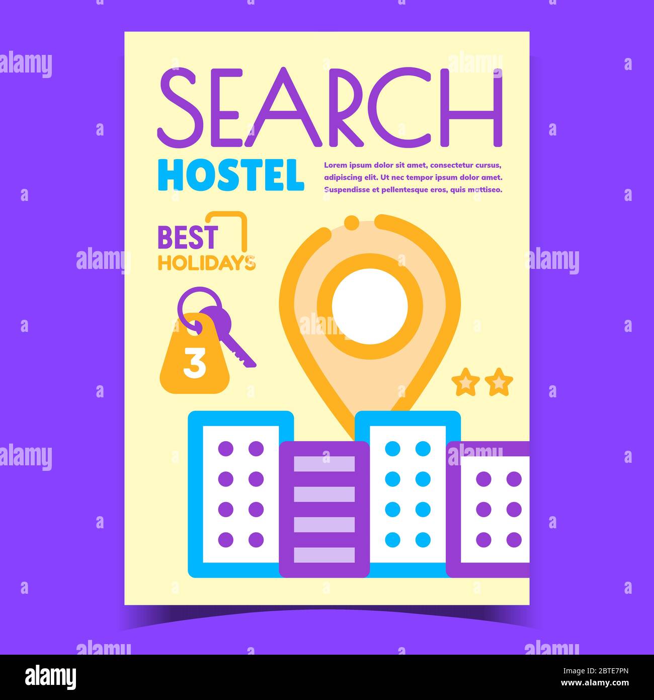 Colorful Hostel Building Stock Vector Images - Alamy