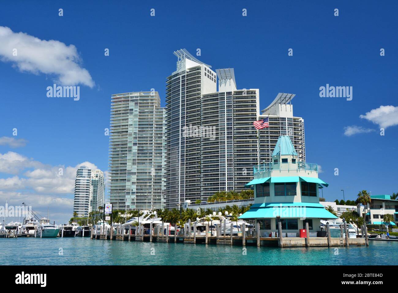 Marina in Miami Beach Stock Photo - Alamy