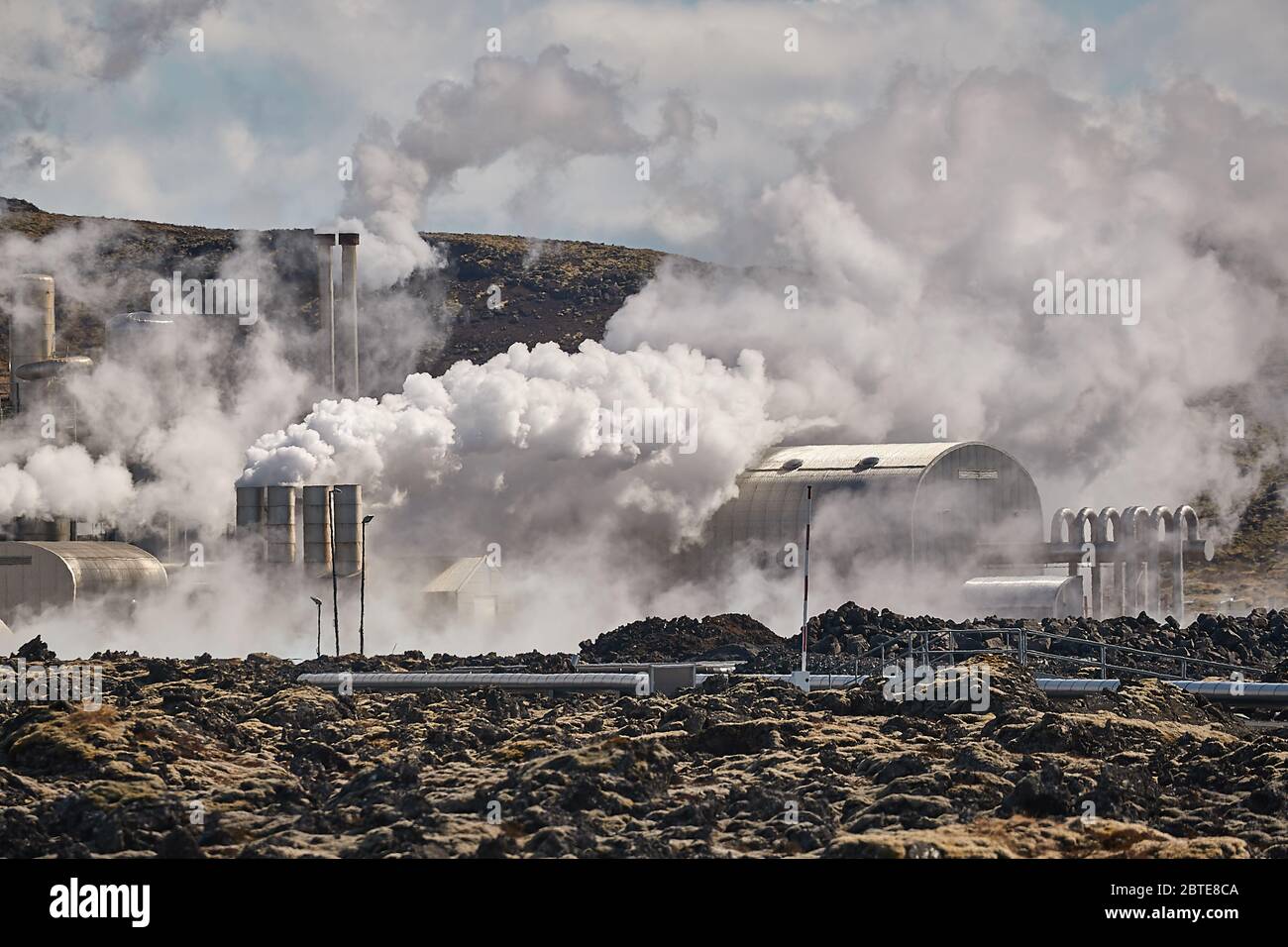 Geothermal power plant Stock Photo - Alamy
