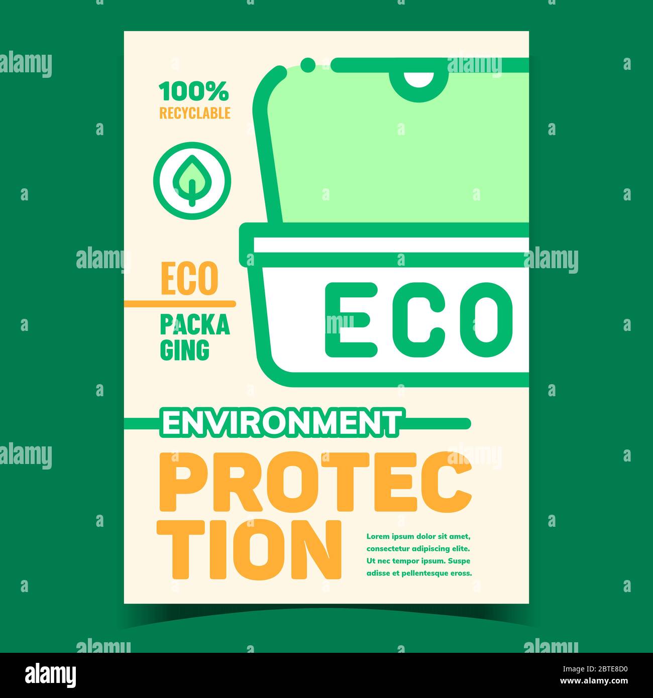 Environment Protection Promotional Banner Vector Stock Vector Image ...