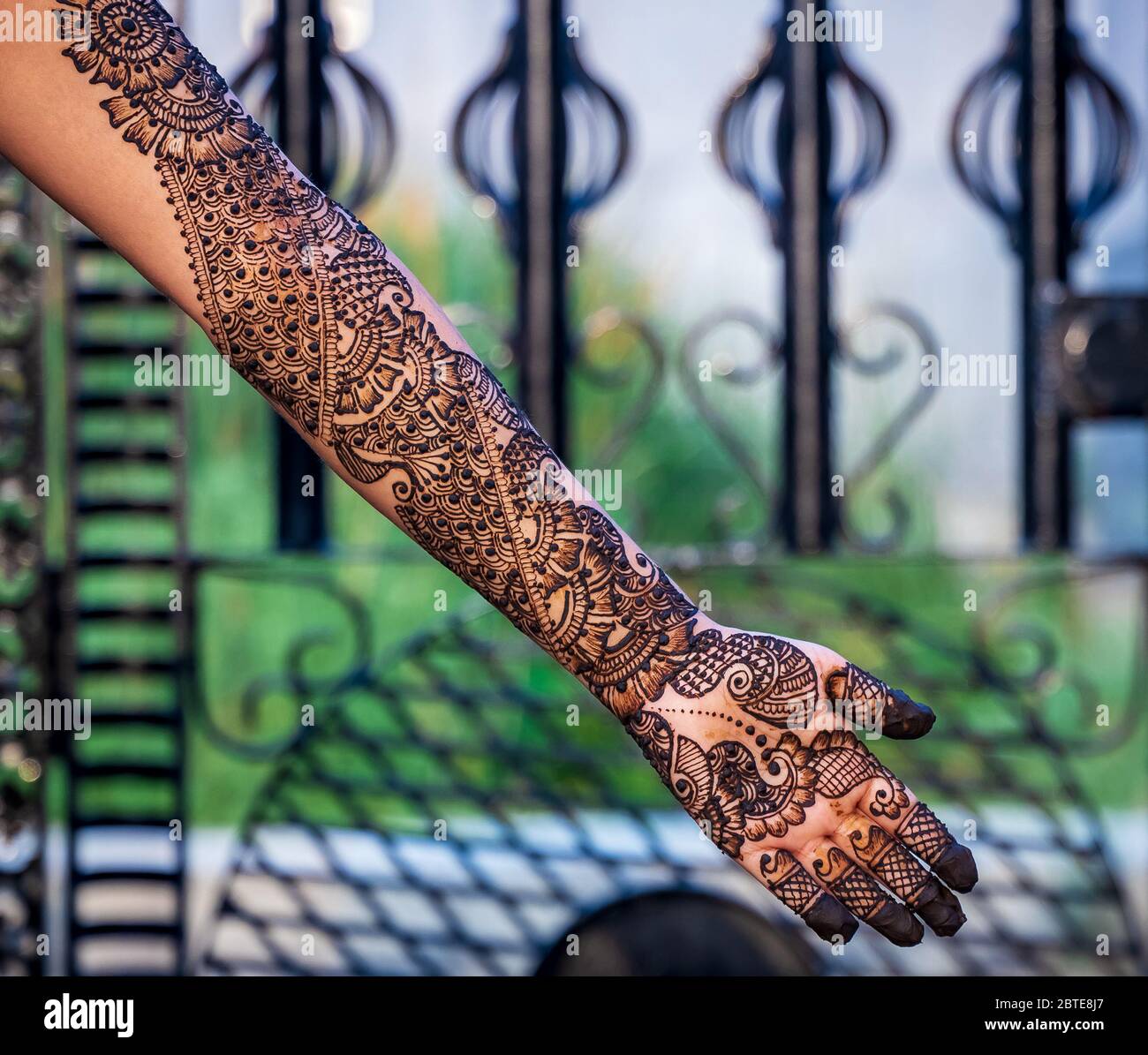 One showing her henna hands hi-res stock photography and images - Alamy