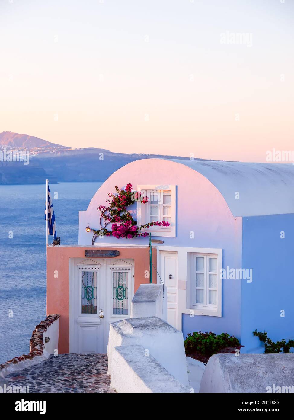 Traditional cave house on the island Santorini, Cyclades, Greece Stock ...