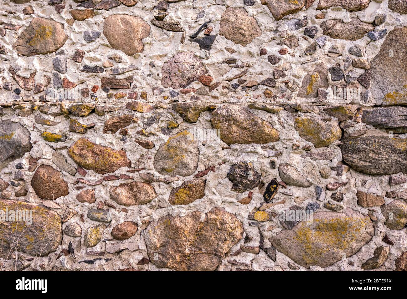surface of an old wall of huge stones of a destroyed building Stock ...