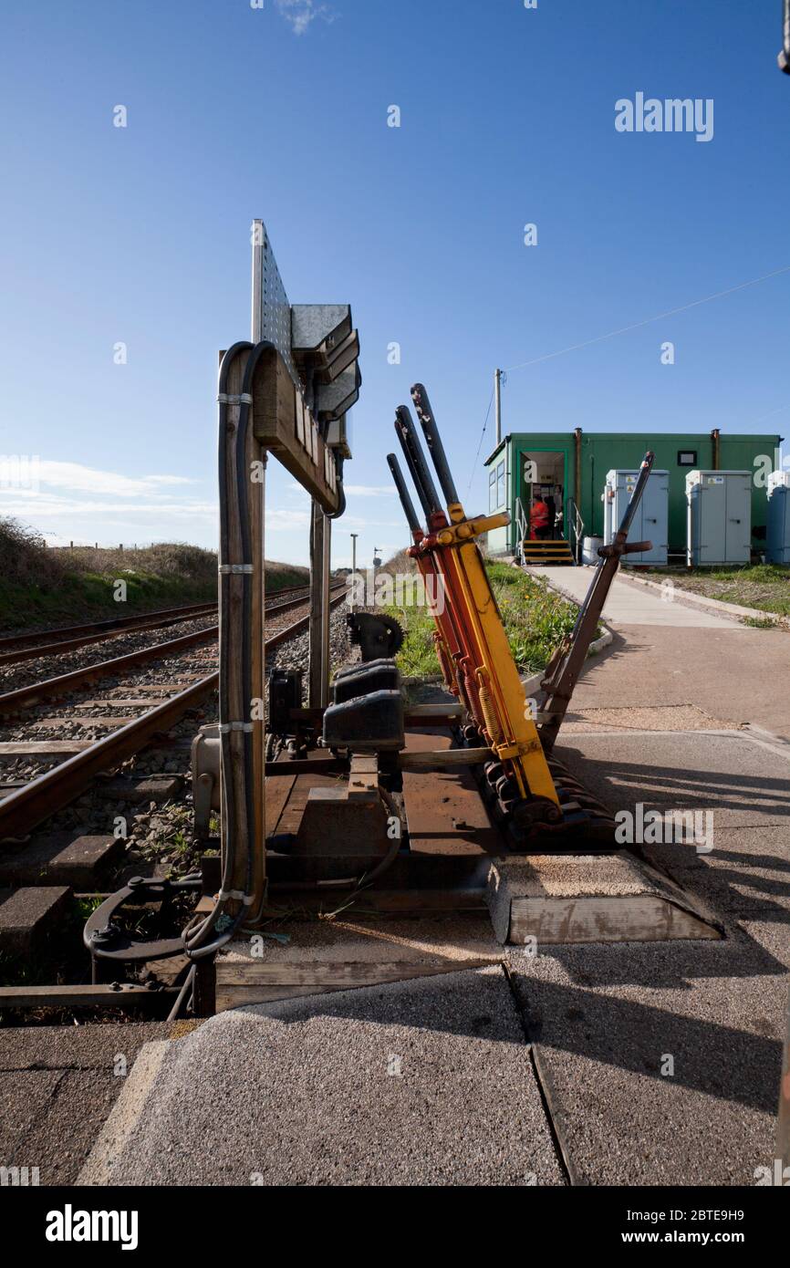 Gound frame to control railway signals at Kirksanton level crossing ...
