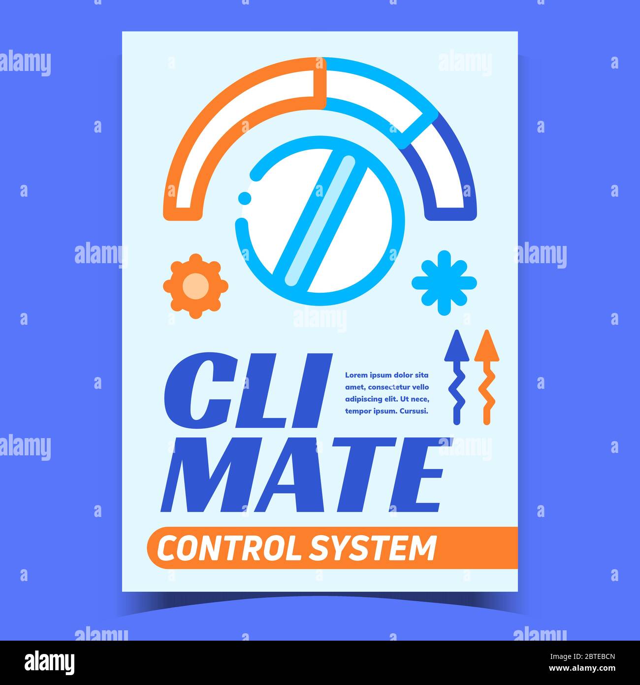 Climate Control System Promotional Poster Vector Stock Vector Image ...