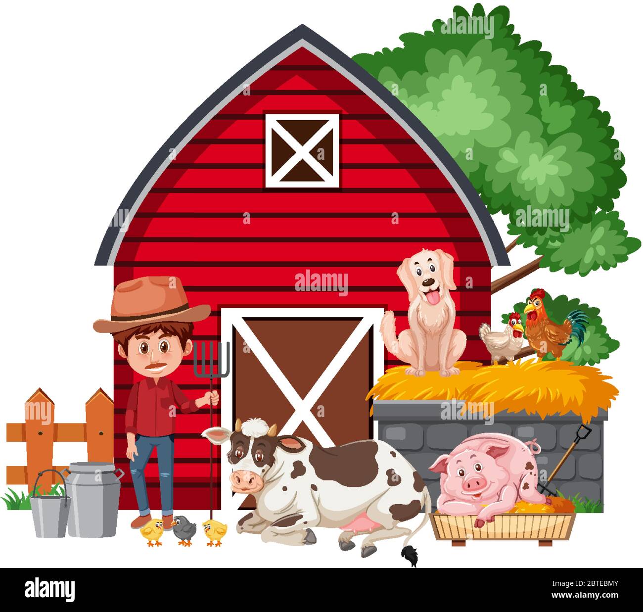 Female pig hay Stock Vector Images - Alamy