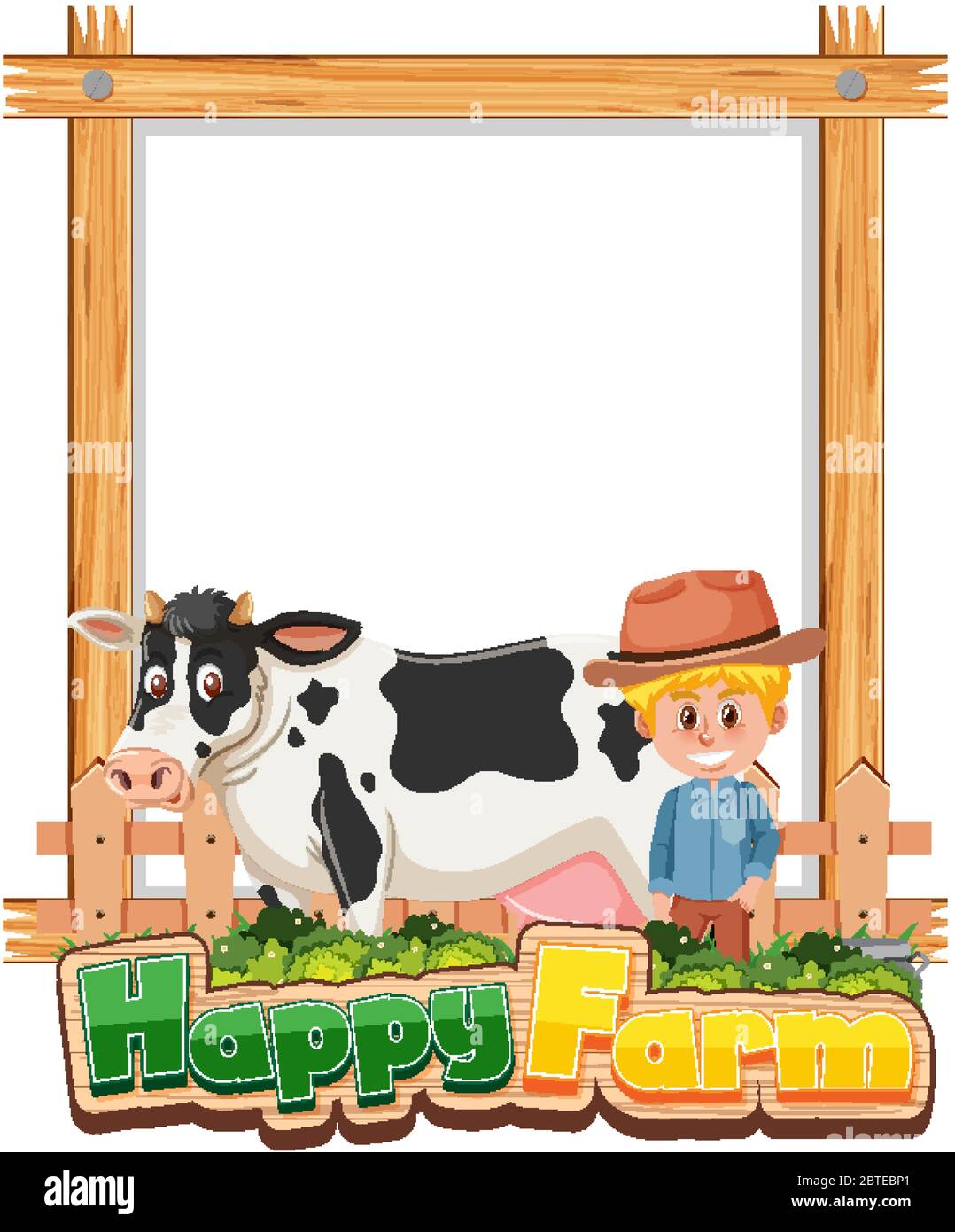 Border frame template with gardening theme background illustration ...