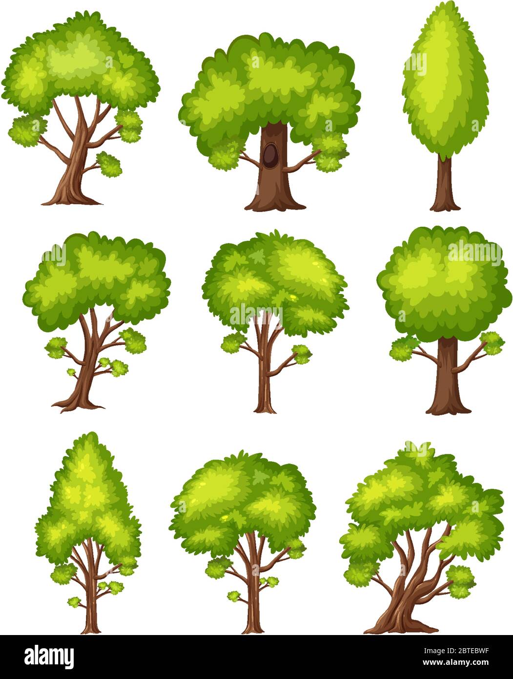 One big tree on white background illustration Stock Vector Image & Art ...