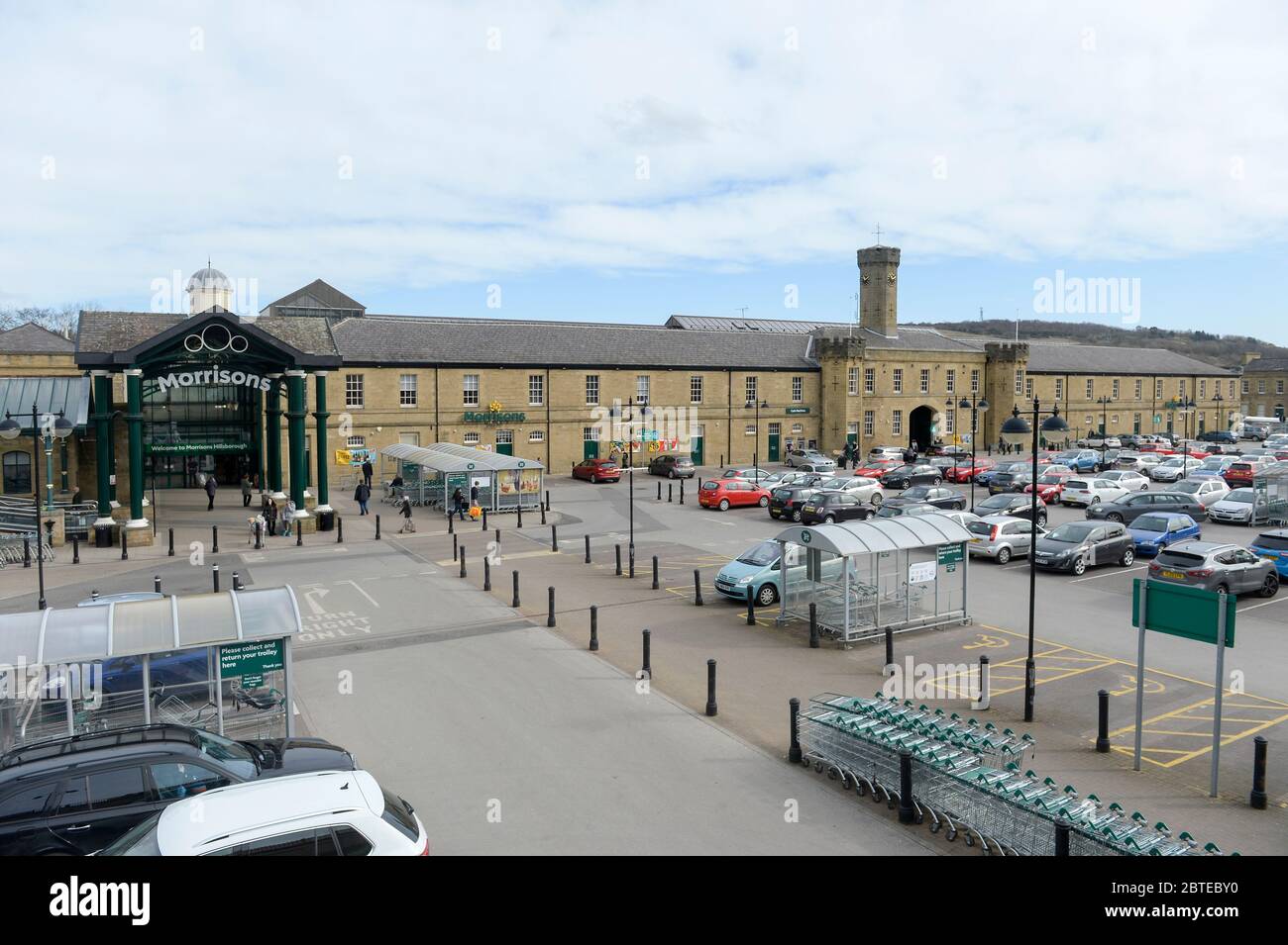 Morrisons Supermarket in Sheffield, Hillsborough Barracks Stock Photo ...