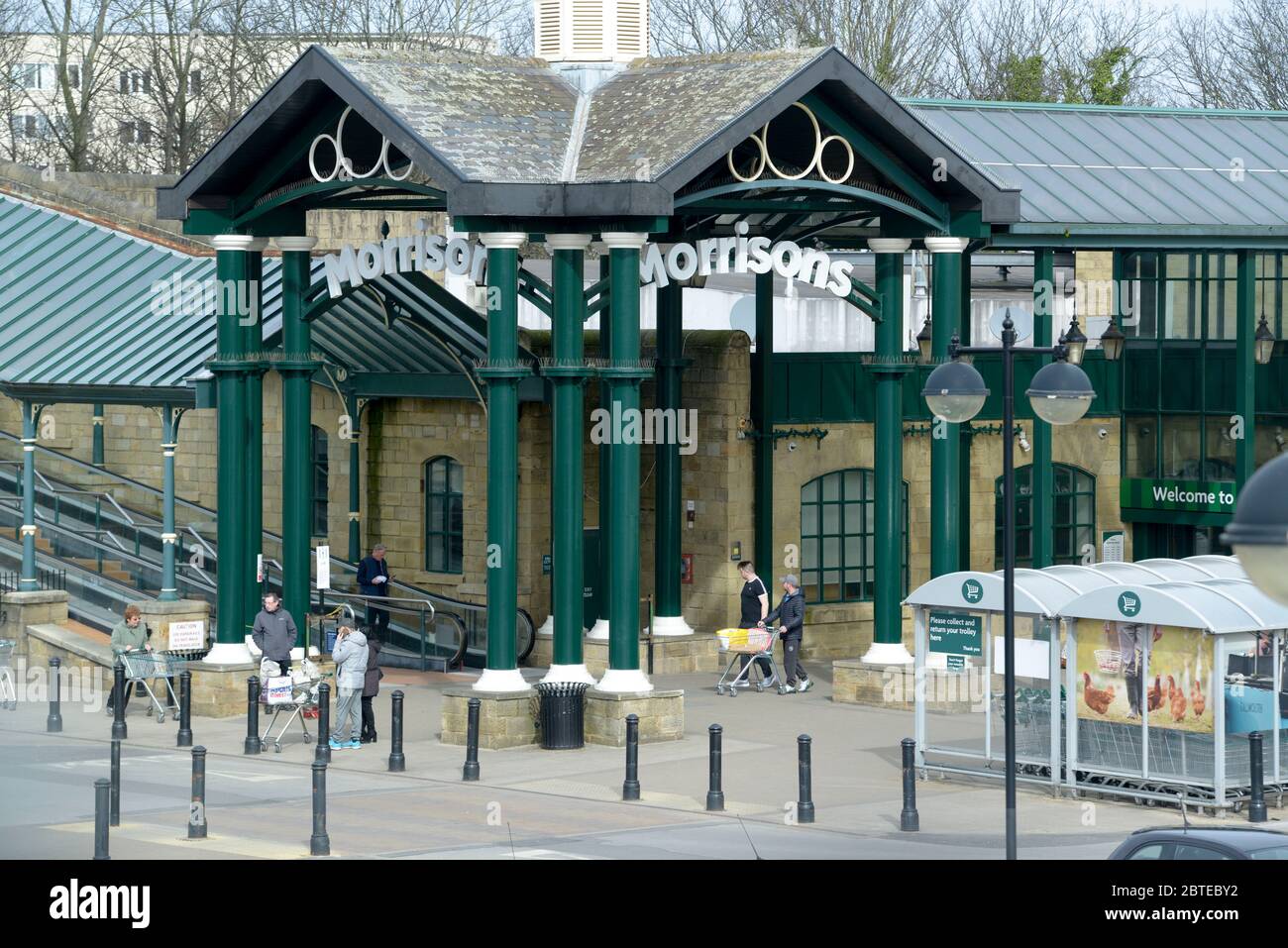 Morrisons Supermarket in Sheffield, Hillsborough Barracks Stock Photo ...
