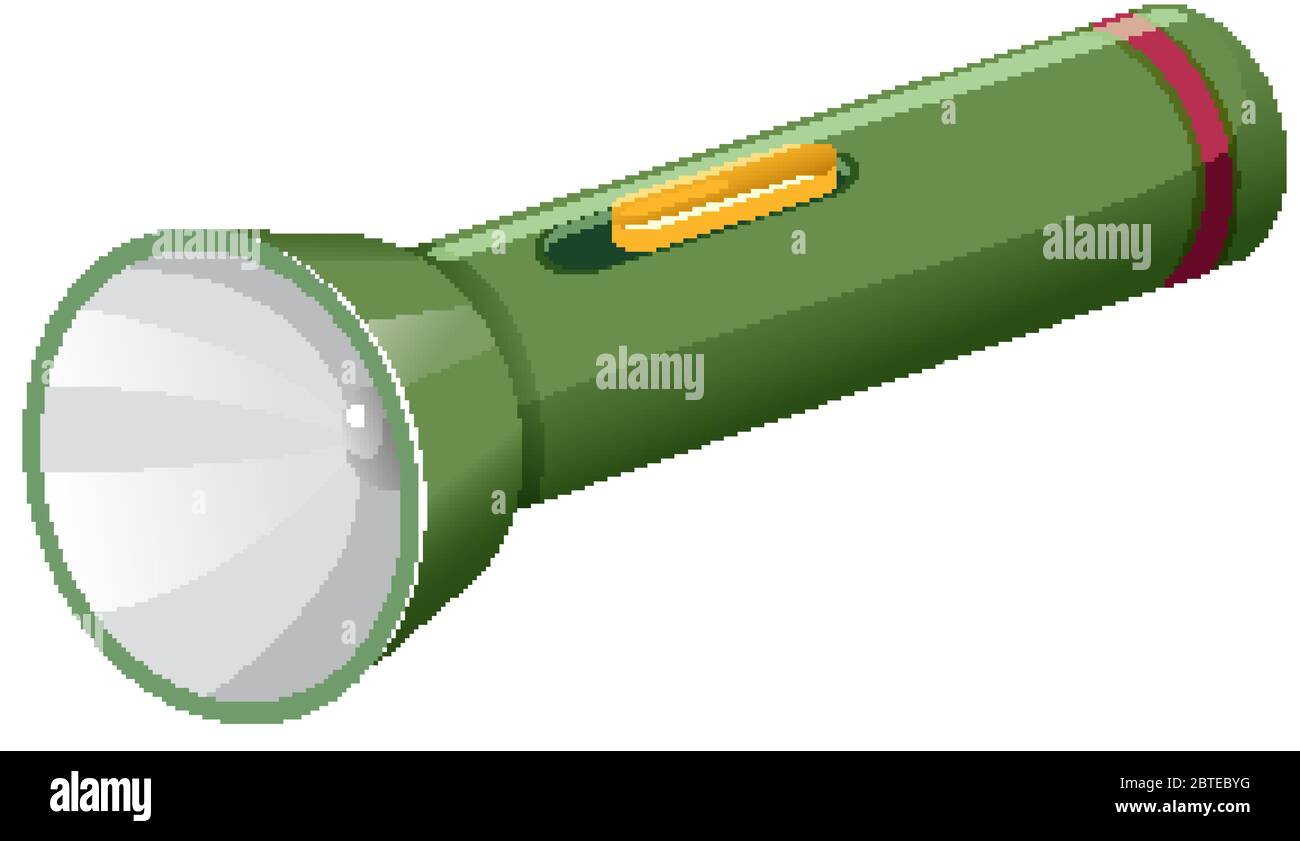 Green torchlight on white background illustration Stock Vector Image ...