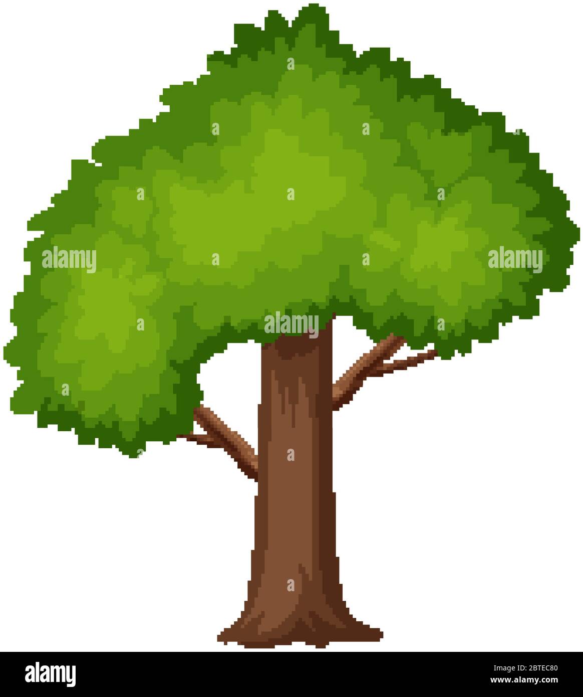 One big tree on white background illustration Stock Vector Image & Art ...