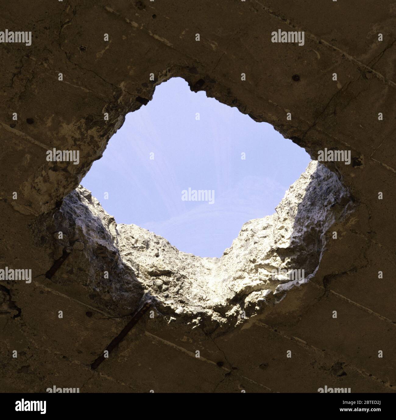 Hole in roof hi-res stock photography and images - Alamy