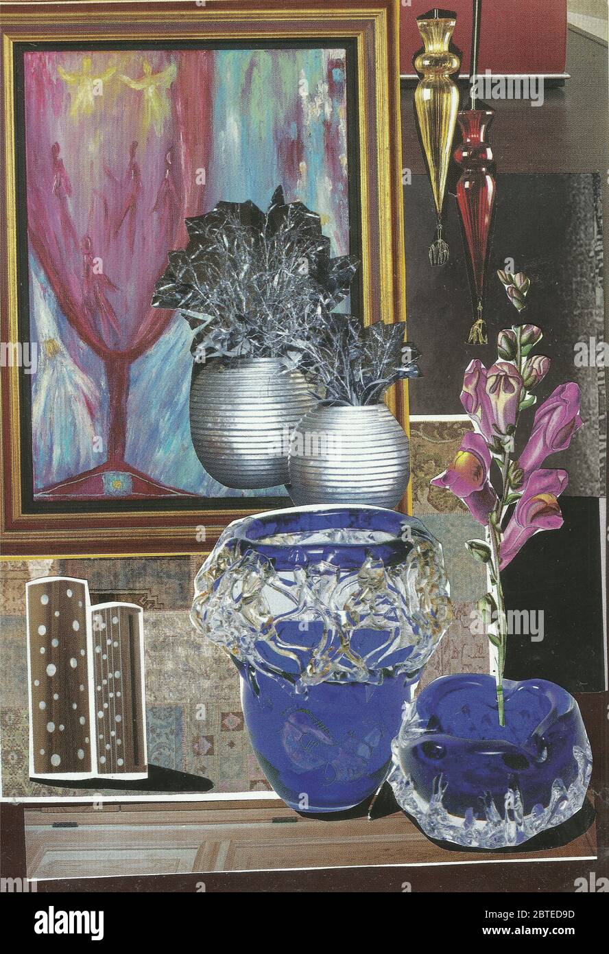 Carefully crafted handmade collage. Object montage. Surreal settings ...