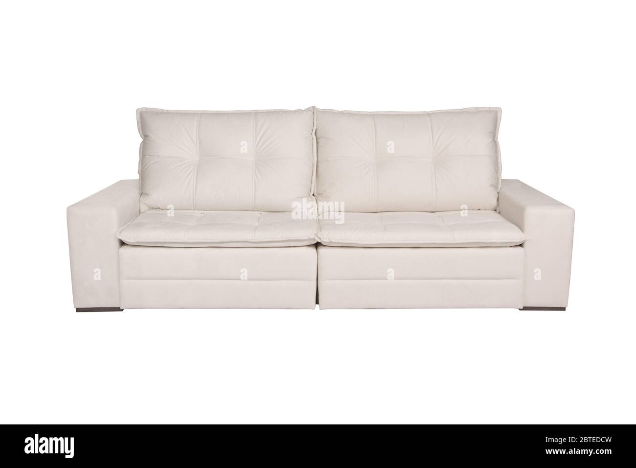 Studio shot of a beautiful modern sofa isolated on white background ...