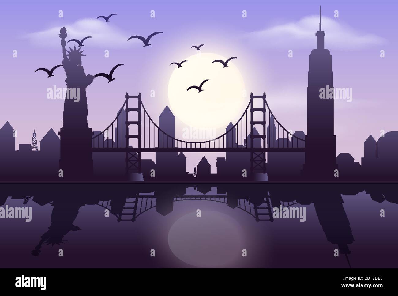 Night Time City Scene