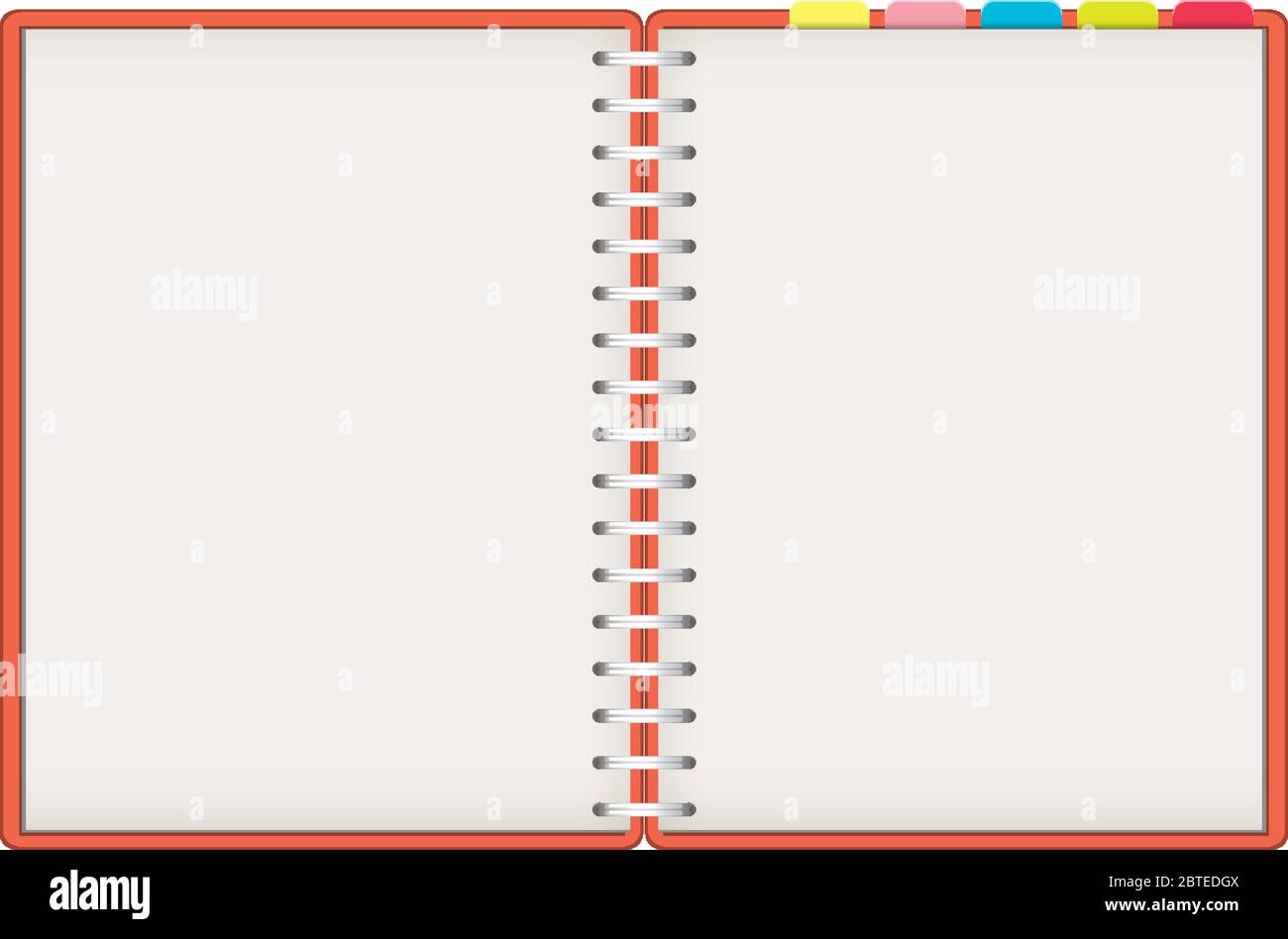 Blank notebook template background illustration Stock Vector Image ...