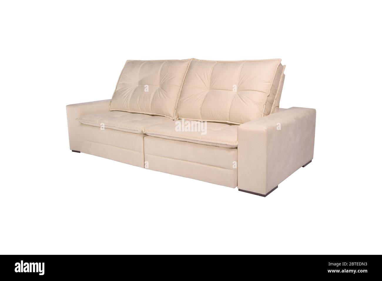 Studio shot of a beautiful modern sofa isolated on white background ...