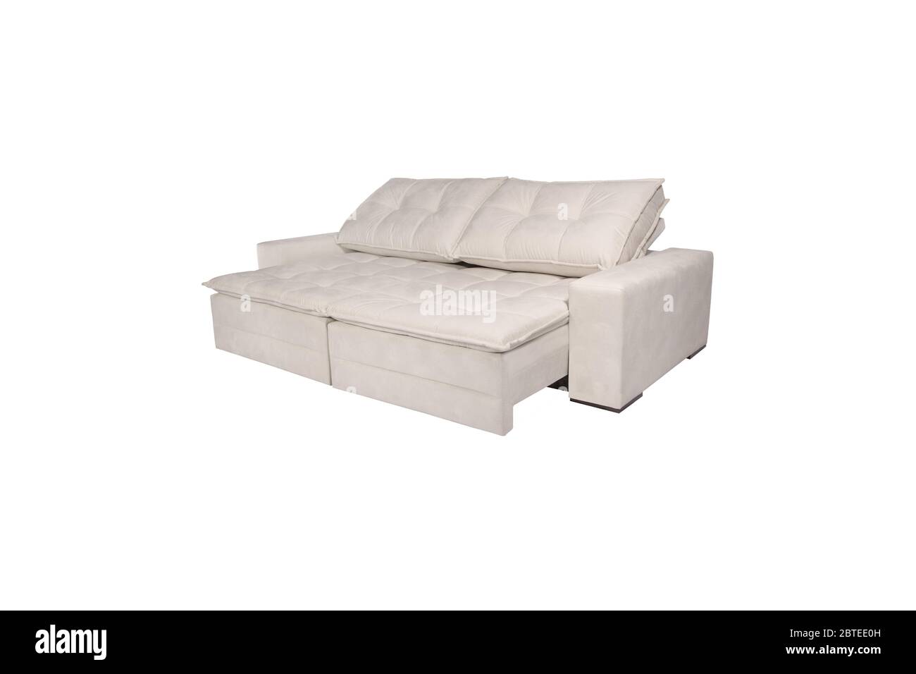 Studio shot of a beautiful modern sofa isolated on white background ...
