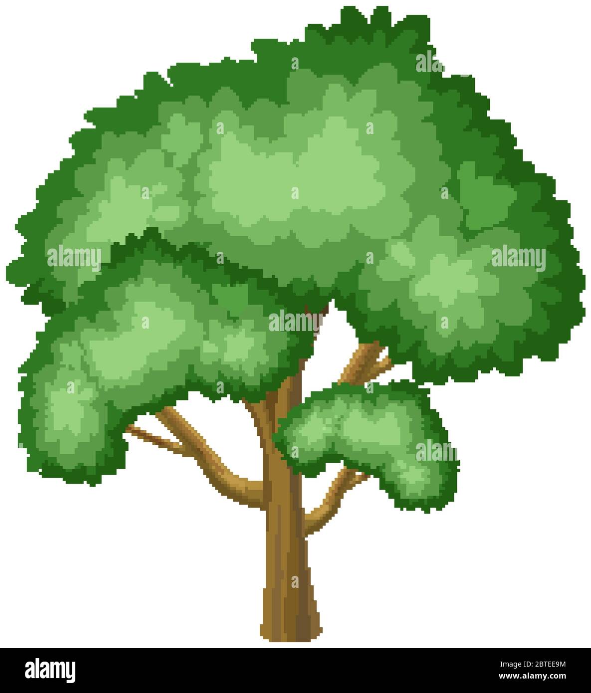 One big tree on white background illustration Stock Vector Image & Art ...