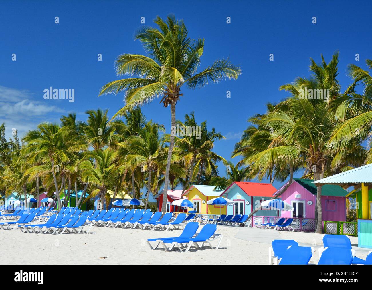 ELEUTHERA, BAHAMAS - MARCH 21, 2017 : Colorful bungalows on Princess ...