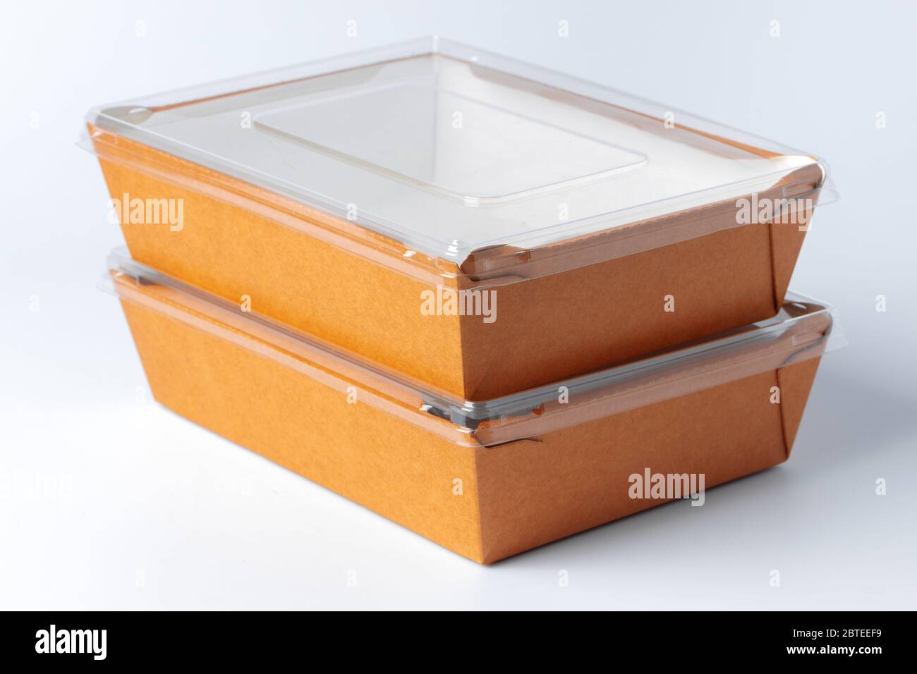 Cardboard brown food box pack isolated on white background Stock Photo ...