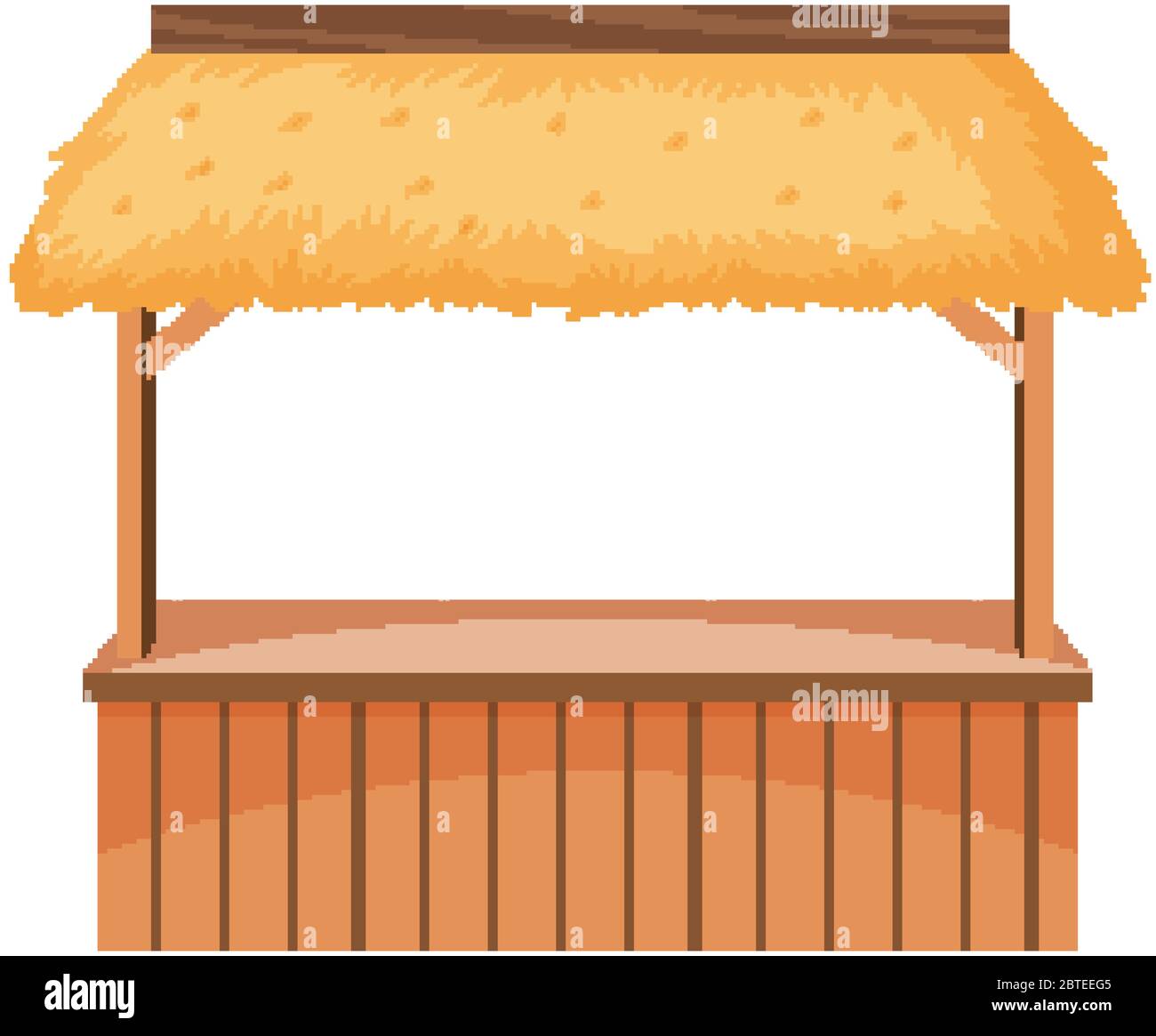 Wooden vendor on white background illustration Stock Vector Image & Art ...