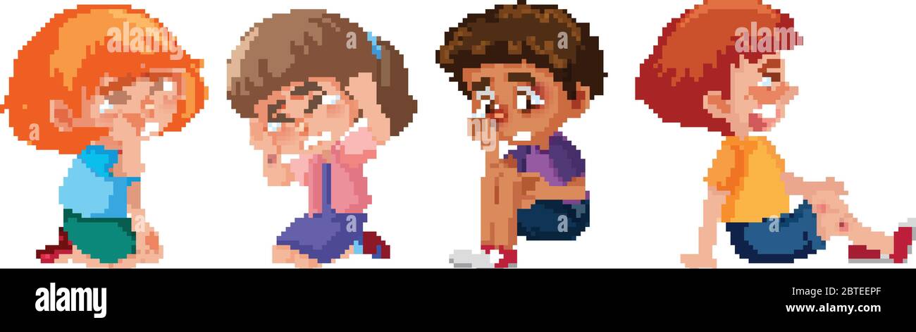 Set of children getting hurt illustration Stock Vector Image & Art - Alamy