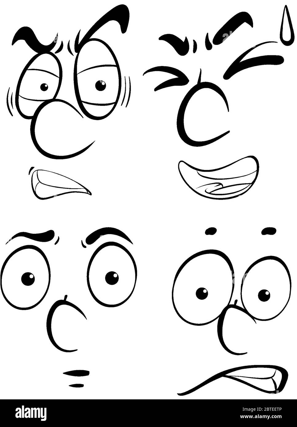 Smiling Human Face Drawing