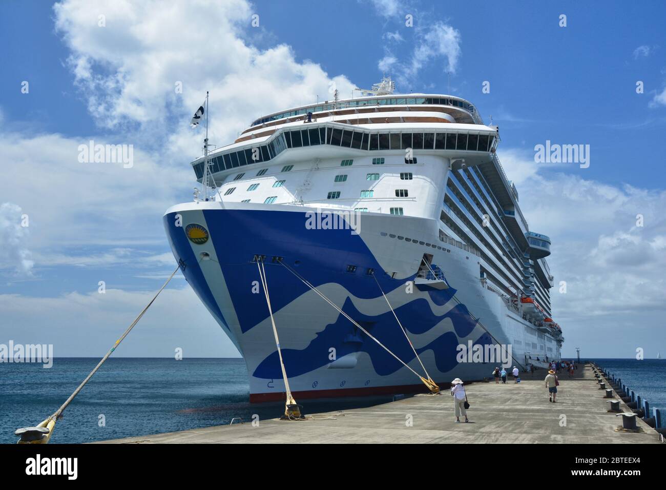 GRENADA, CARIBBEAN - MARCH 25, 2017 : Royal Princess ship in Saint ...