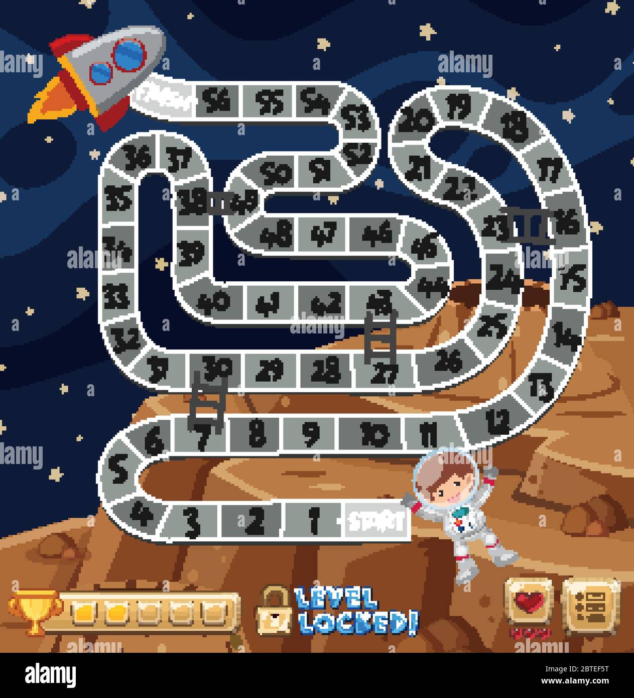 Boardgame template with dark space background illustration Stock Vector ...