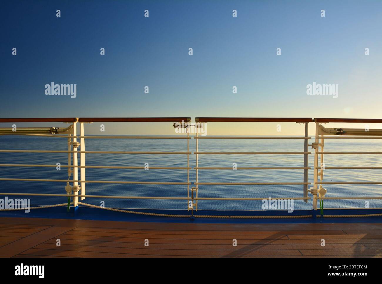 Sea view from cruise ship open deck Stock Photo - Alamy
