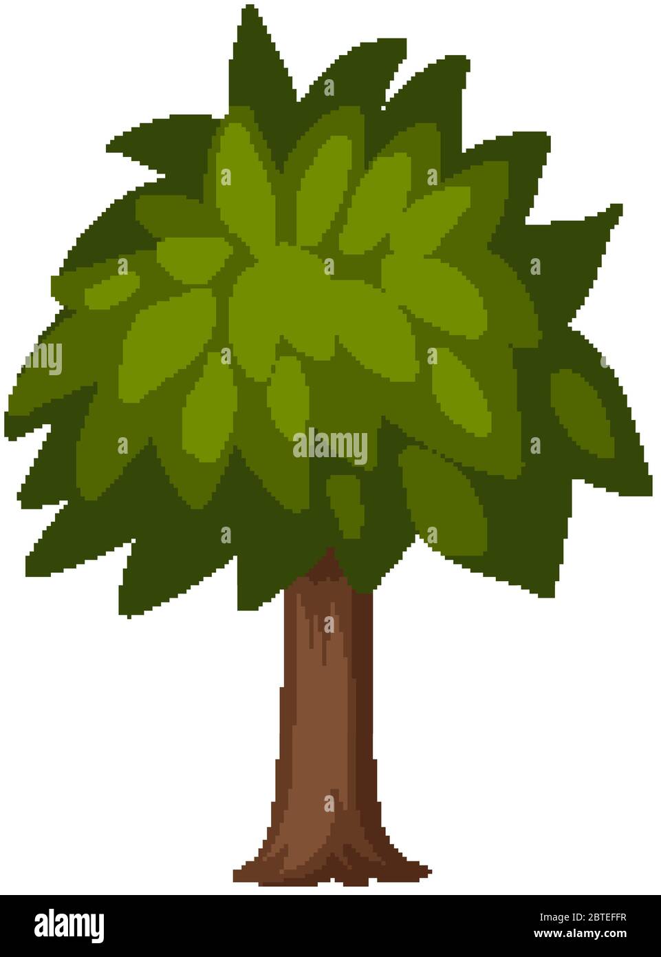 One big tree on white background illustration Stock Vector Image & Art ...