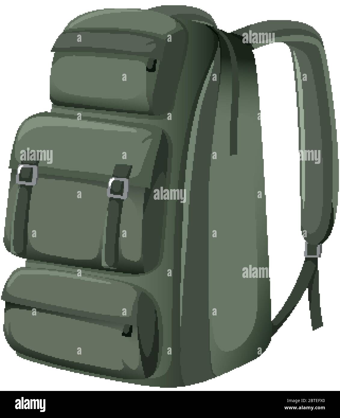 Gray backpack on white background illustration Stock Vector Image & Art ...