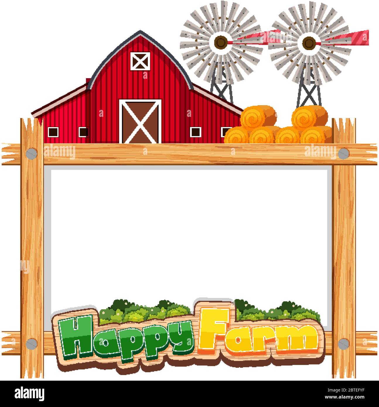 Border frame template with gardening theme background illustration ...