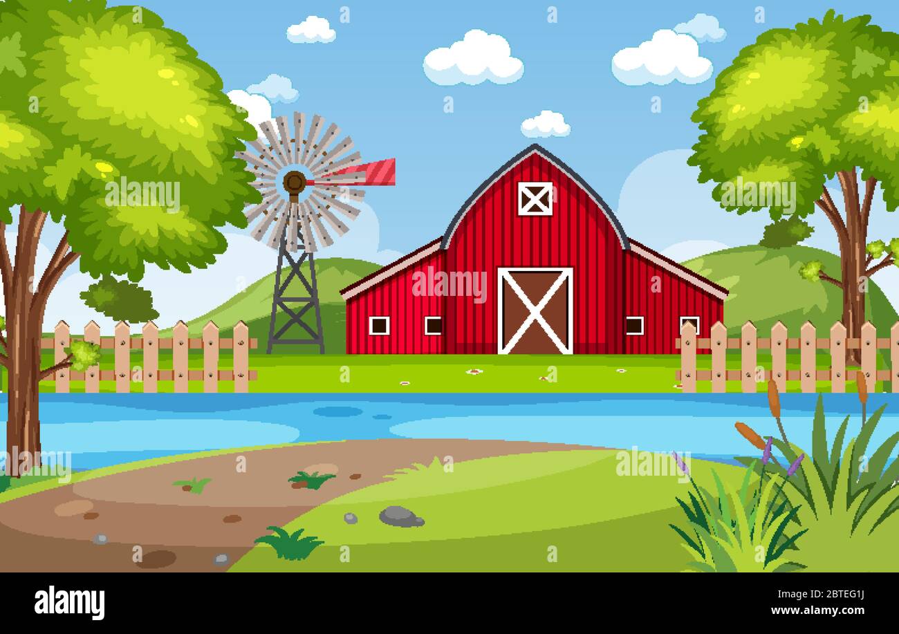 Red shed garden Stock Vector Images - Alamy