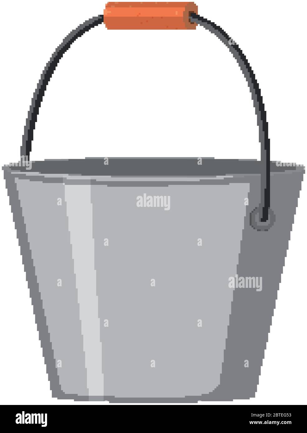 One bucket on white background illustration Stock Vector Image & Art ...