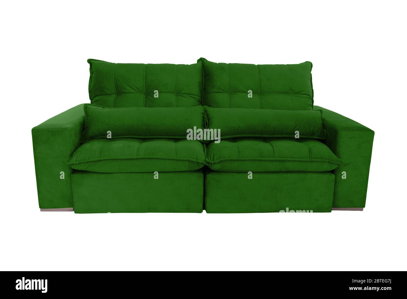 Studio shot of a beautiful modern sofa isolated on white background ...