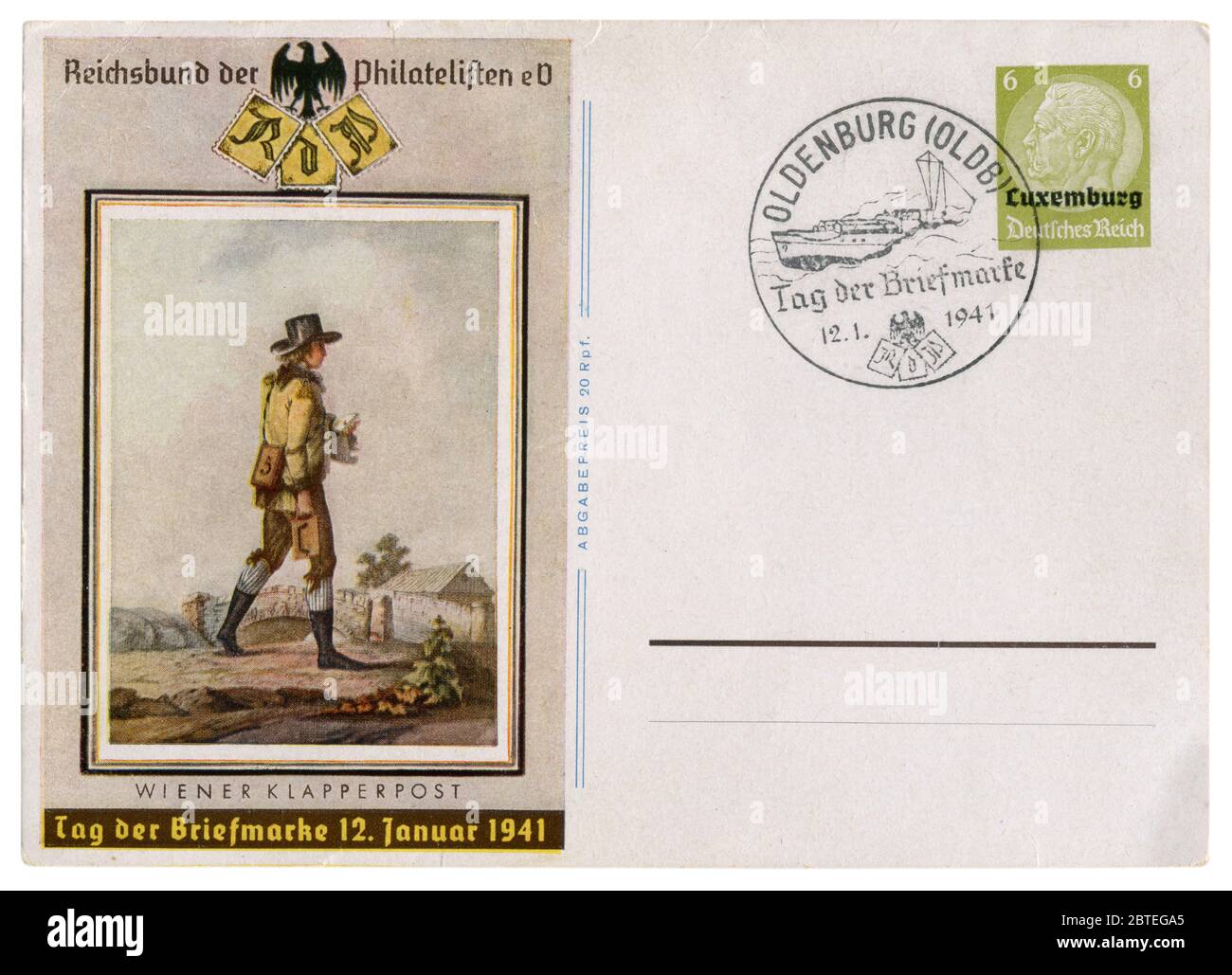 Postman collecting the mail Cut Out Stock Images & Pictures - Alamy