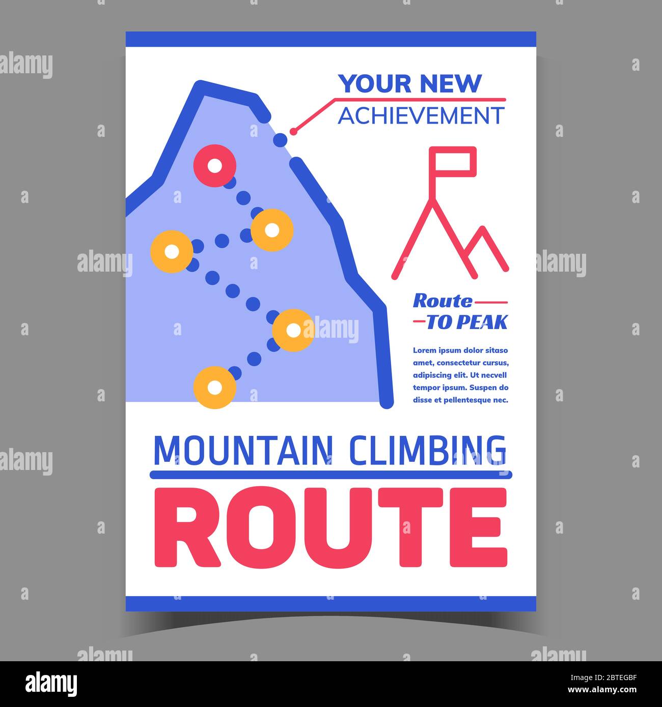 Mountain Climbing Route Creative Banner Vector Stock Vector Image & Art ...