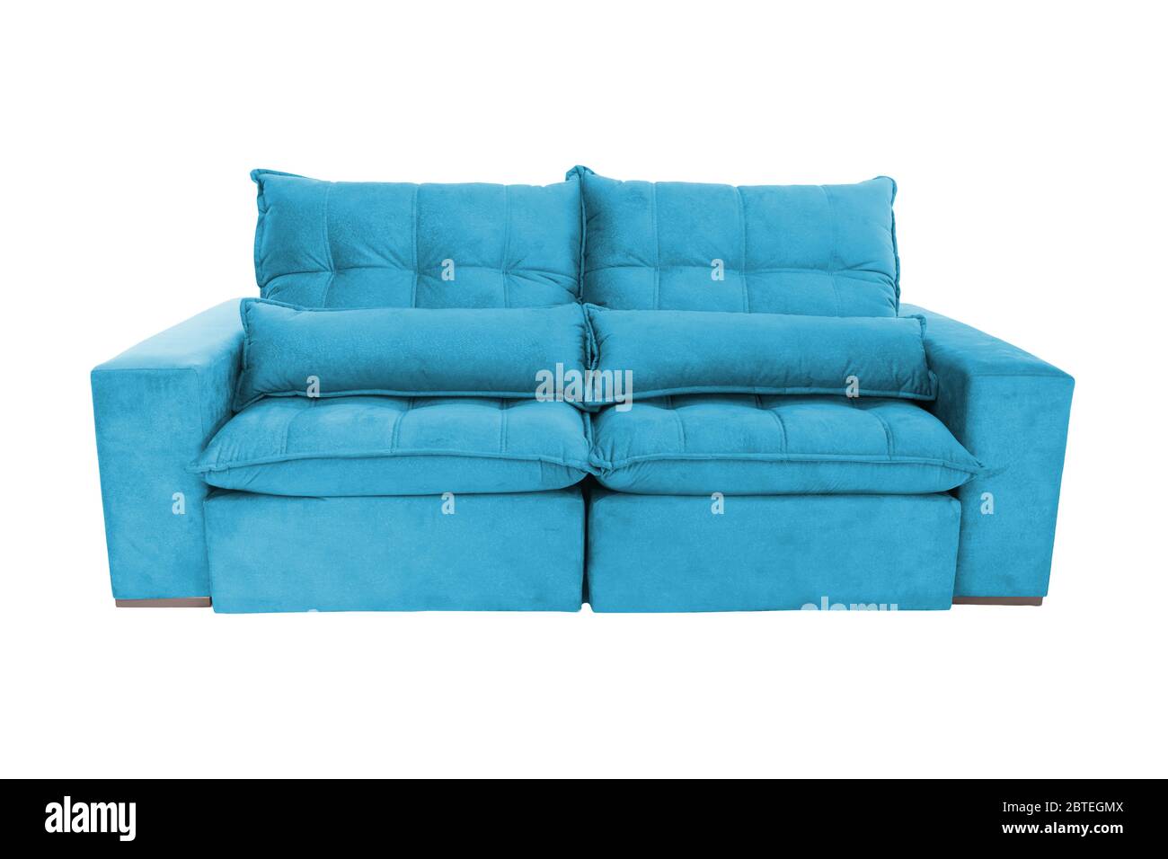 Studio shot of a beautiful modern sofa isolated on white background ...