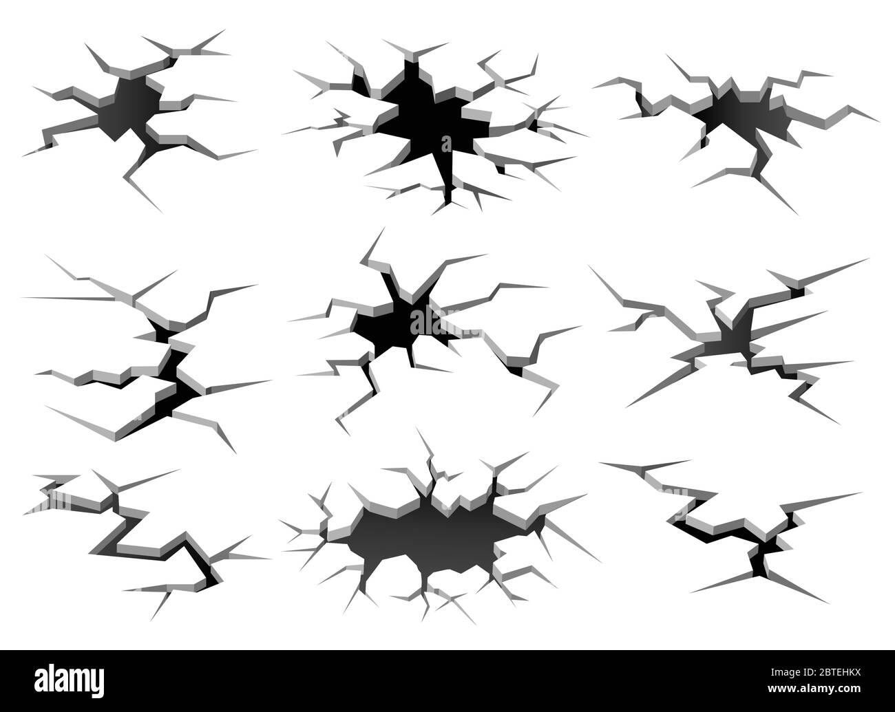 Realistic surface cracked background Stock Vector Images - Alamy