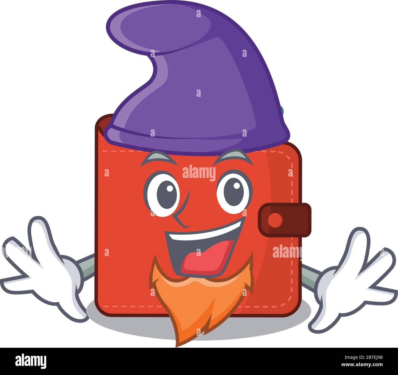 An adorable cartoon design of card wallet as an Elf fairytale character ...