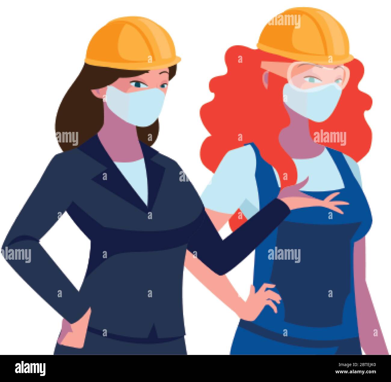 Cartoon engineer builder blueprints hi-res stock photography and images ...